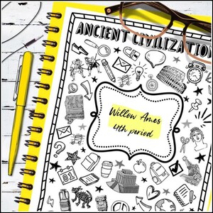 Printable Social Studies Binder Covers and Thinking Skills Worksheets ...