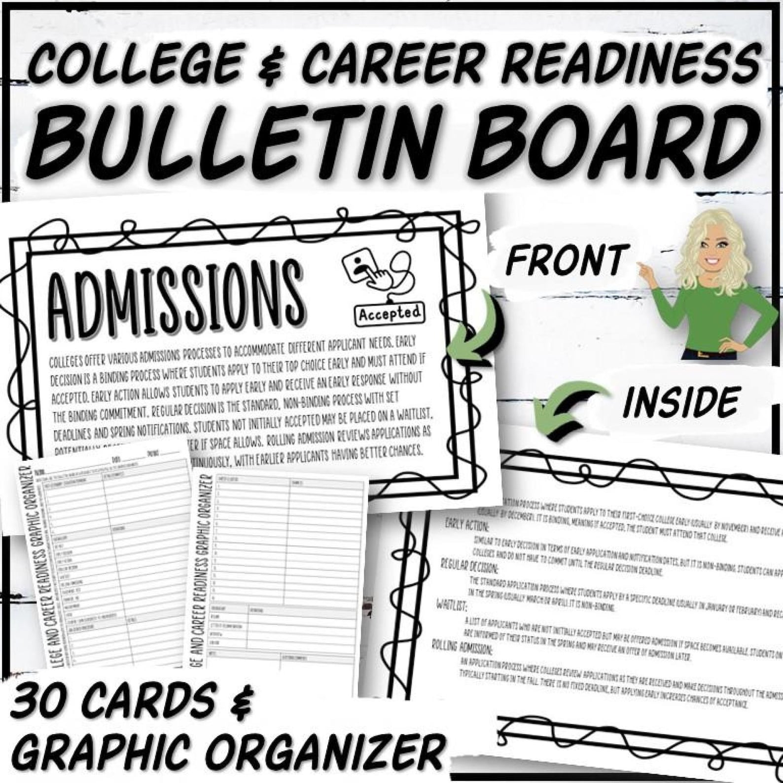 College and Career Readiness Interactive Bulletin Board and Graphic ...