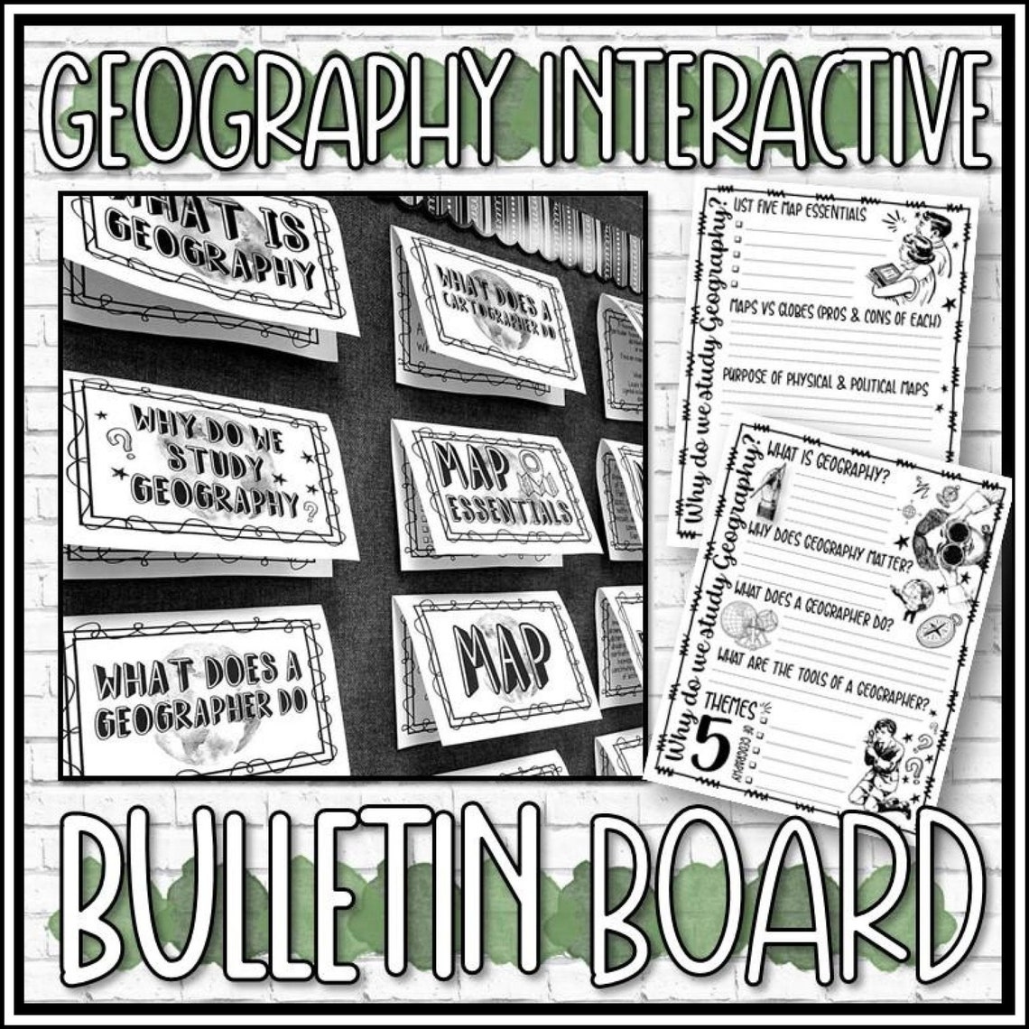 Interactive Geography Bulletin Board - Etsy