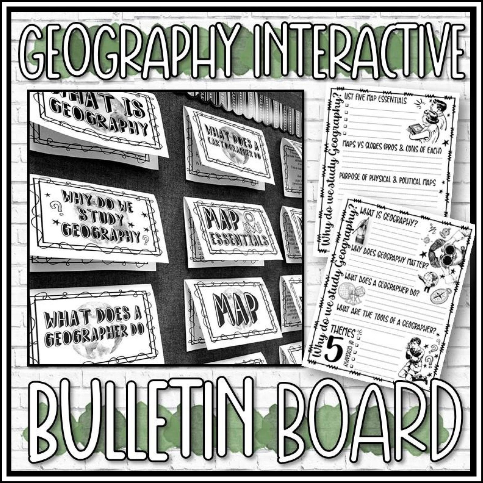 Interactive Geography Bulletin Board - Etsy