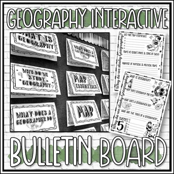 Interactive Geography Bulletin Board - Etsy