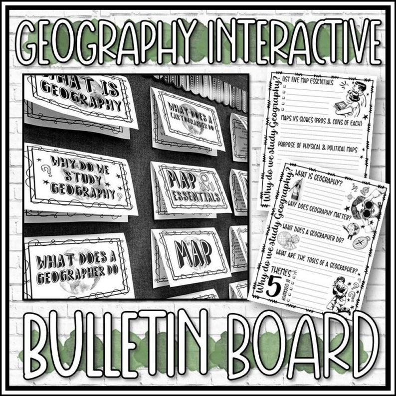 Interactive Geography Bulletin Board - Etsy