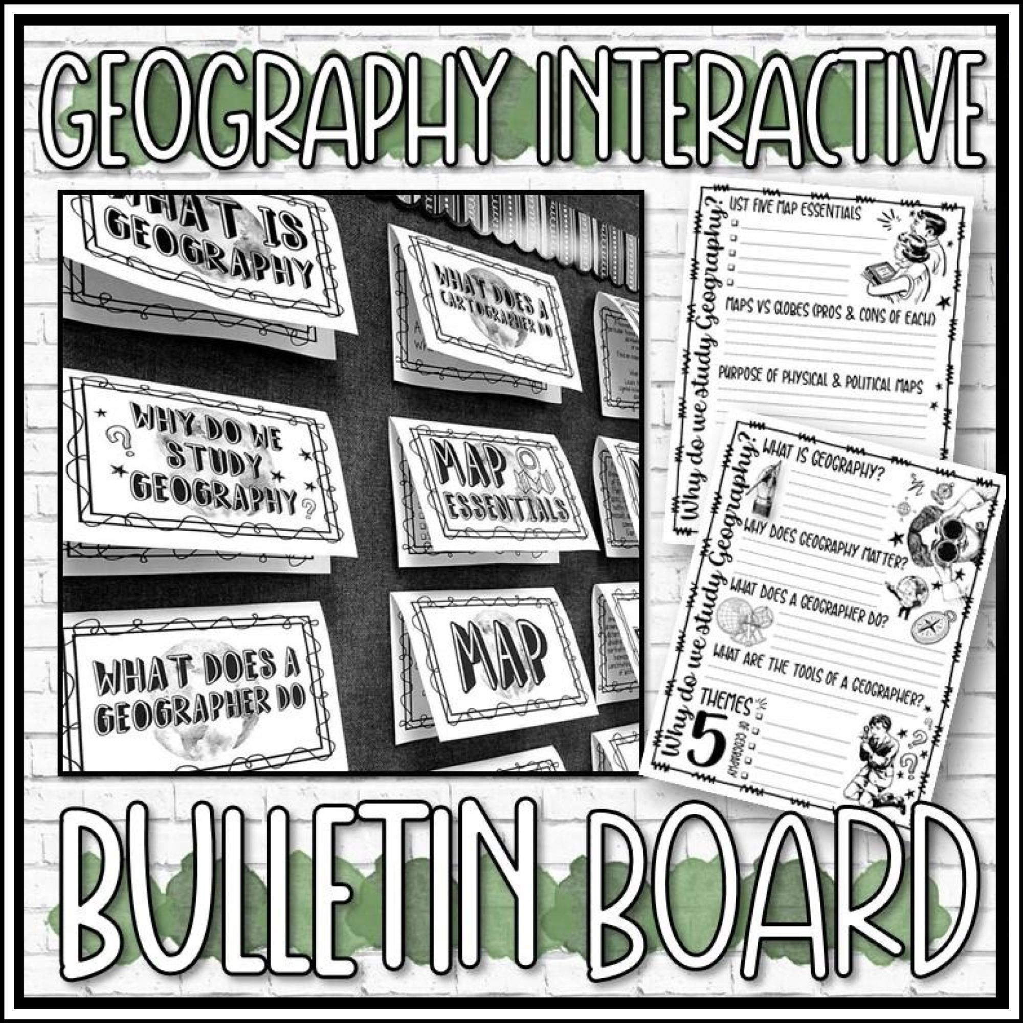 Interactive Geography Bulletin Board - Etsy