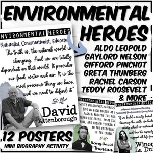 Environmental Heroes Poster Set - Etsy