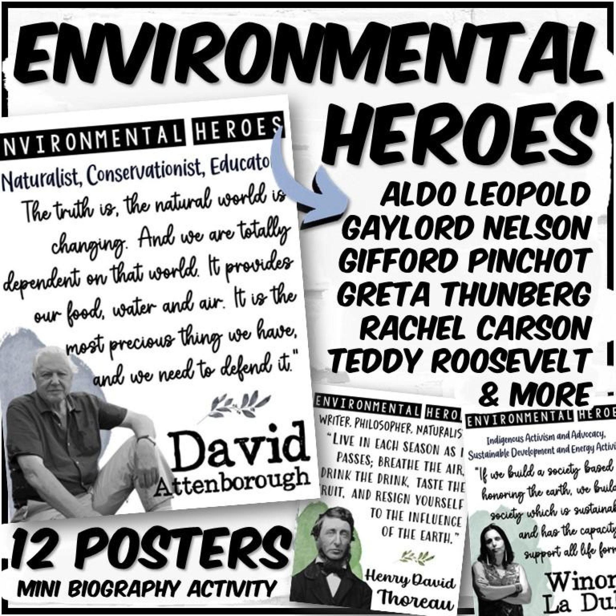 Environmental Heroes Poster Set - Etsy