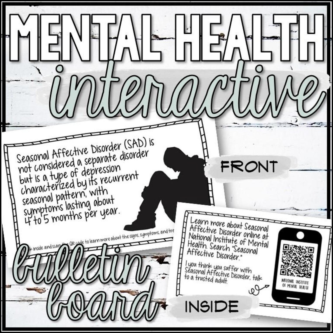 Mental Health Awareness Interactive Bulletin Board - Etsy