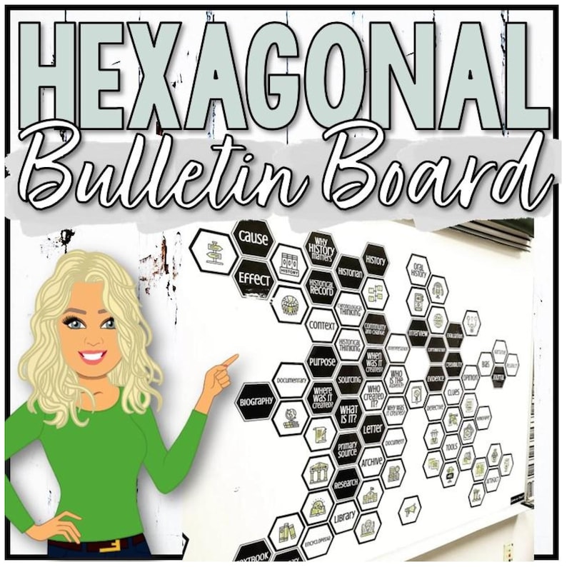 Historical Thinking Hexagonal Bulletin Board Display Digital Download ...