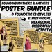 Founding Mothers and Fathers Poster Set and Historical Hexagonal ...