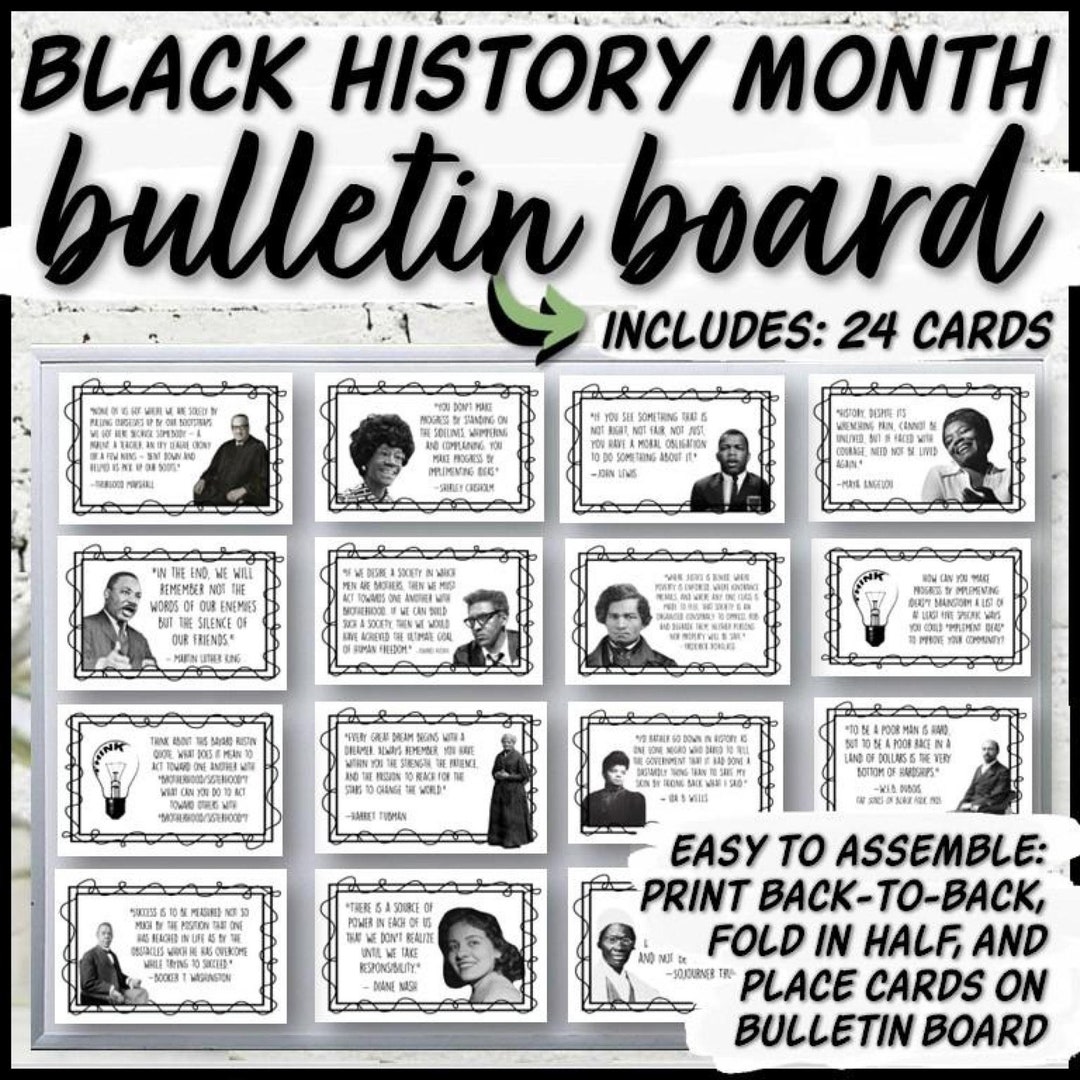 Black History Month Interactive Bulletin Board - Etsy