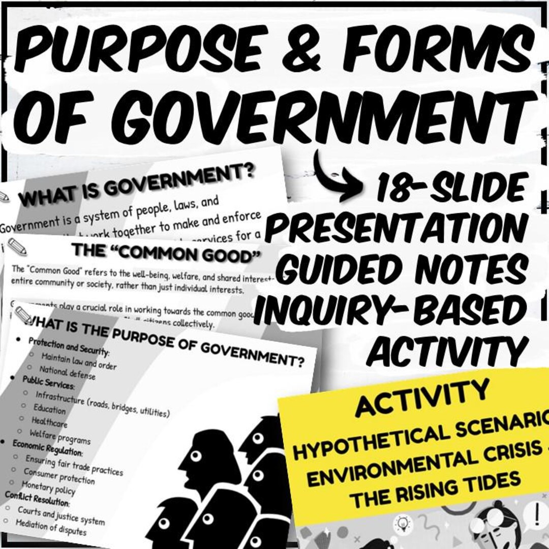 Purpose and Forms of Government Presentation, Notes, and Activities ...
