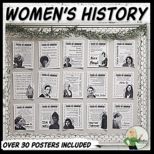 Women's History Bulletin Board Poster Set - Etsy