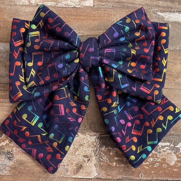 Music Hair Bow - Etsy