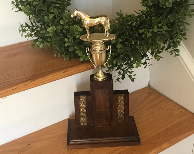 Vintage Horse Trophy - Equestrian Trophy - Saddle Club Trophy - Horse ...