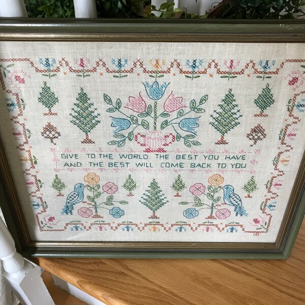 Cross Stitch Poem - Etsy