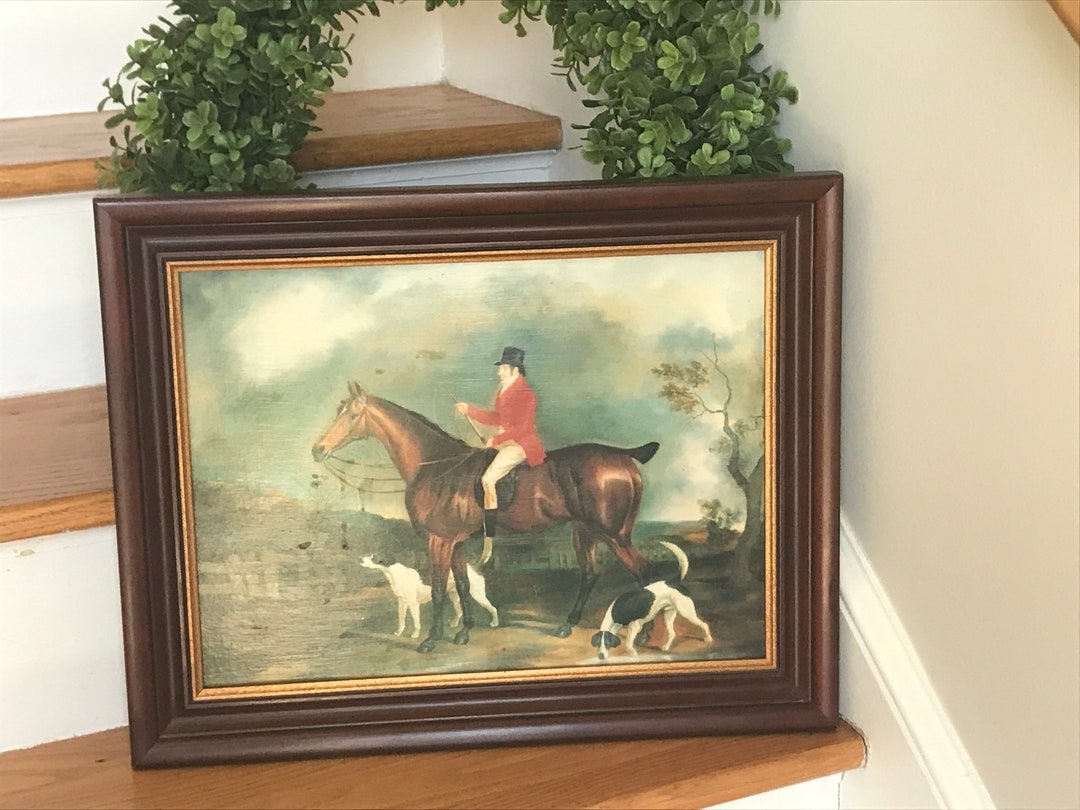Vintage Framed English Hunt Art - Framed Fox Hunt Art - English Hunt ...