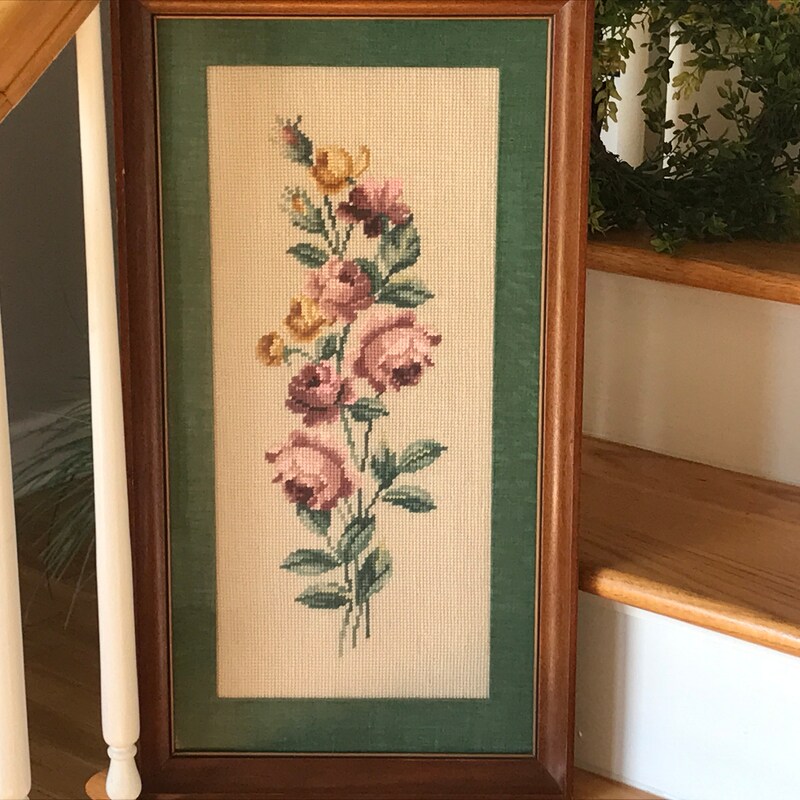 Floral Needlepoint - Etsy