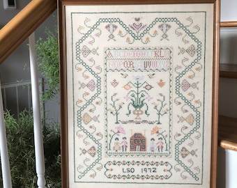Vintage Sampler Cross Stitch - Etsy