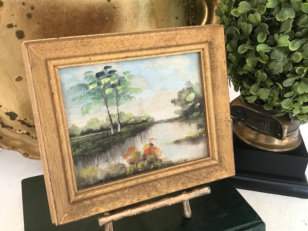 Miniature Frame Painting Miniature Landscape Art Framed Mini Oil ...