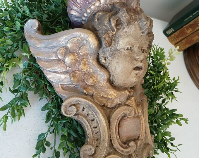 Putti Cherub Bust Cherub Angel Wall Hanging Vintage Cherub Wall ...