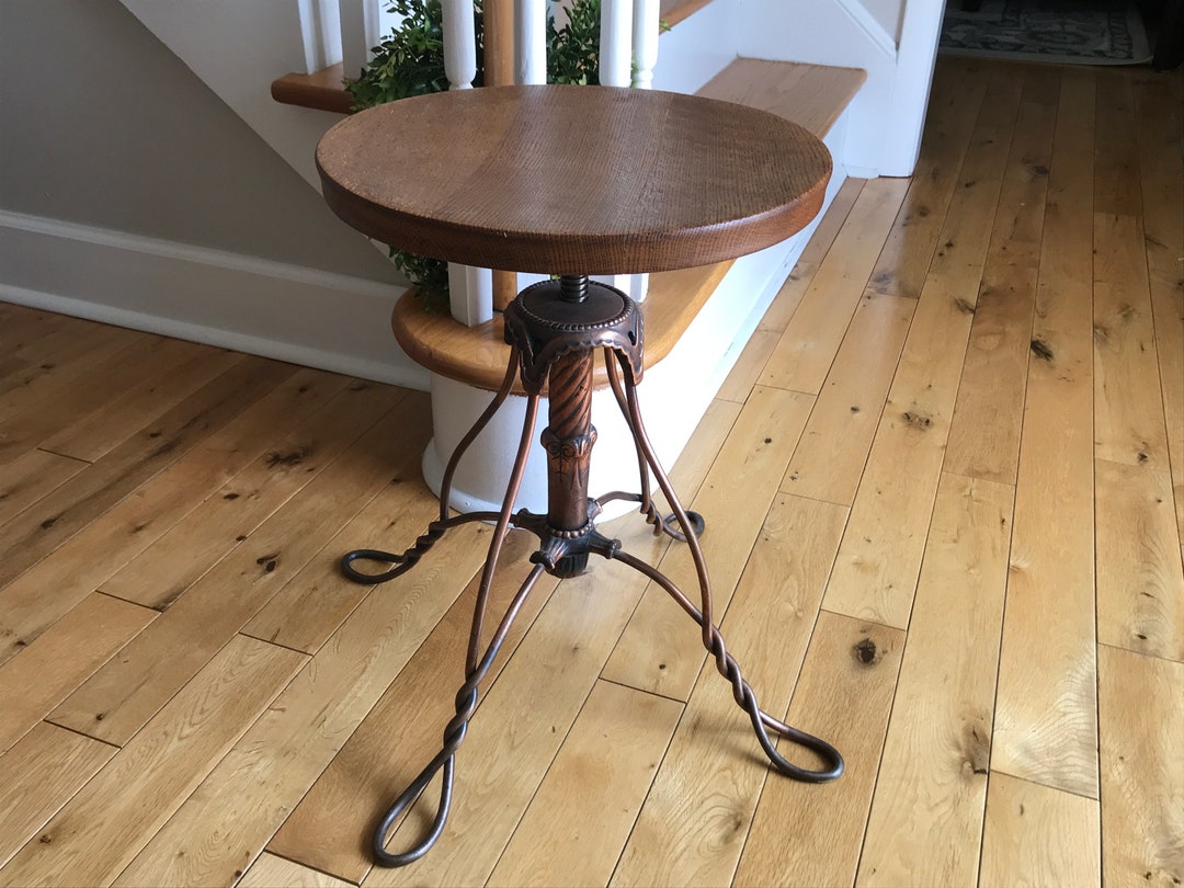 Antique Industrial, Steampunk, Drafting Stool Antique Piano, Organ ...