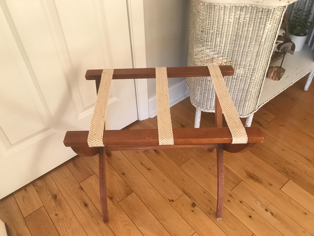Vintage Suitcase Stand - Vintage Luggage Rack - Guest Room Luggage Rack ...