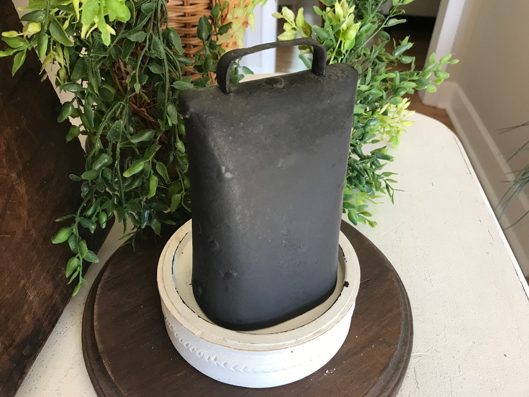 Antique Handmade Cow Bell - 5.75"tall Hand Forged Cow Bell - Primitive ...