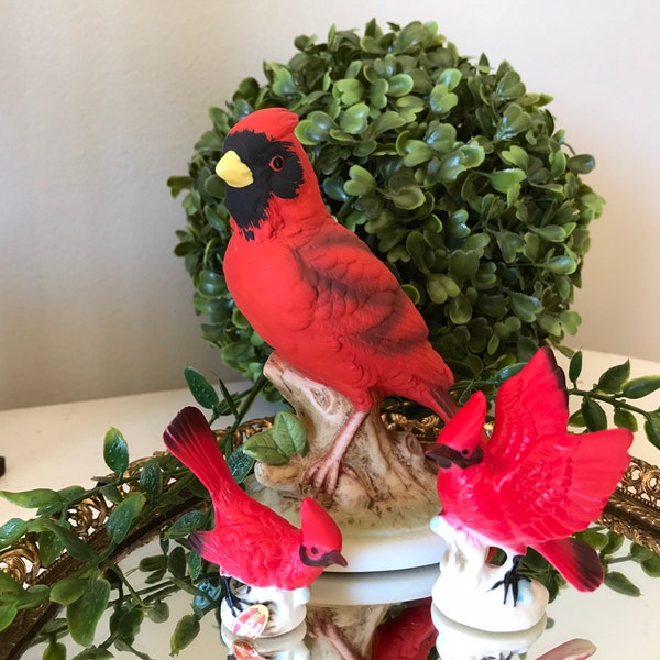Lefton Porcelain Cardinal Figurines - Etsy