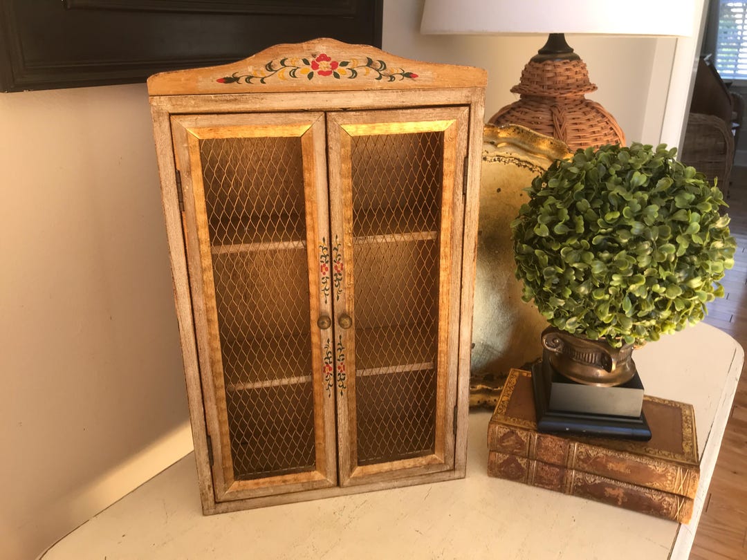 Florentine Display Case - Vintage Florentine Curio Cabinet - Ornate ...