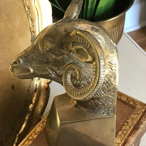 Vintage Brass Rams Head Statue Figurine Brass Paperweight UNC Tarheels ...