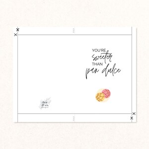 You're Sweeter Than Pan Dulce Love Card PRINTABLE - Etsy