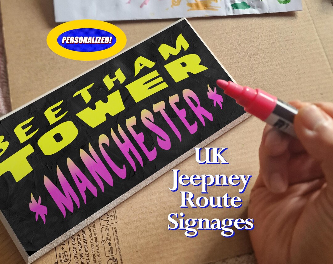 Hand Painted Jeepney Sign, Beetham Tower Manchester, Filipino Art - Etsy
