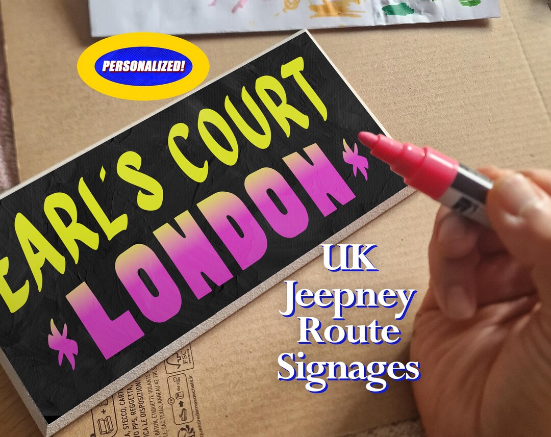 Hand Painted Philippine Jeepney Sign, Earl's Court London, Custom MDF ...