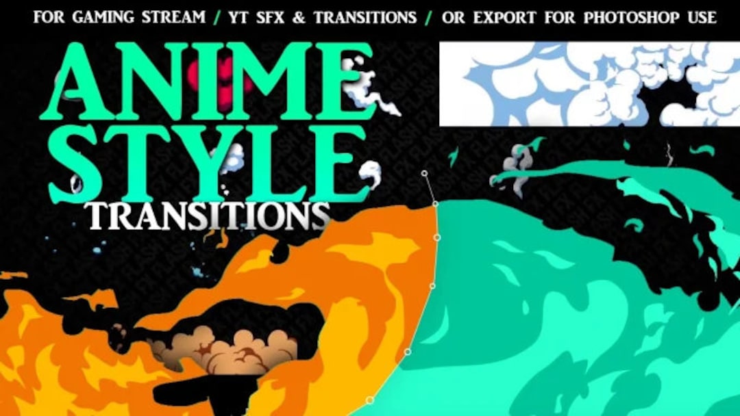 Customizable Anime Stinger Transition – Twitch Stream Overlay (digital ...