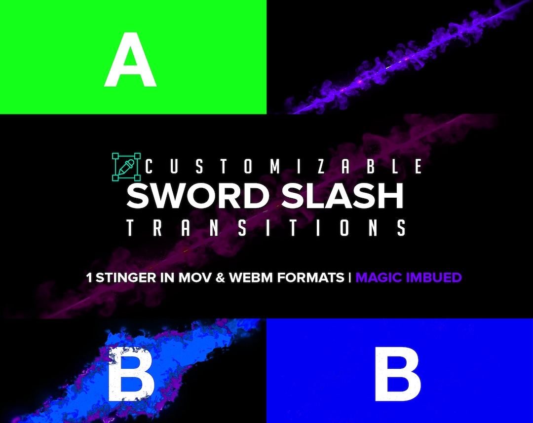 Single Sword Katana Blade Slash Magic Element Transition Stinger Fire ...