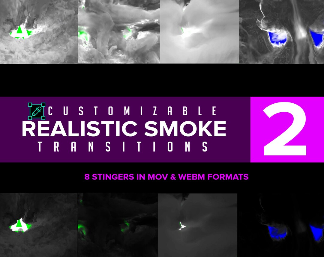 Realistic Smoke Stinger 2 Transition | Twitch Stream (WEBM, MOV) - Etsy