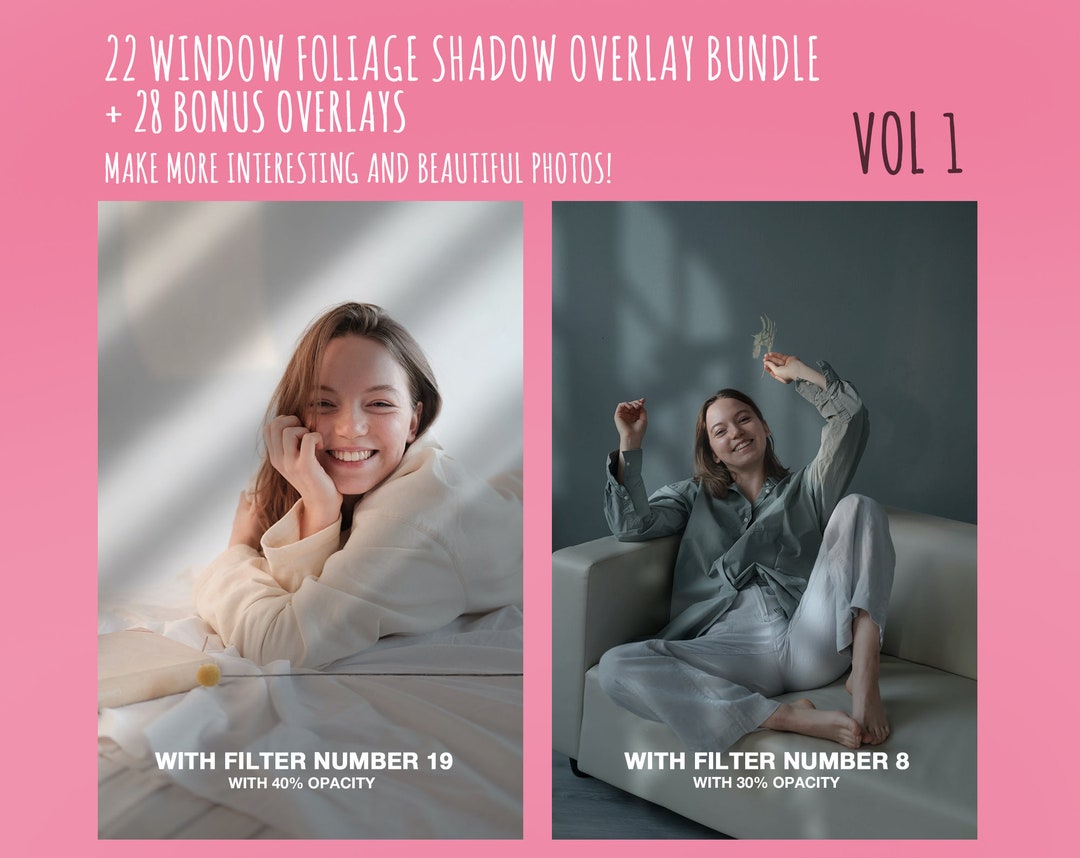22 Realistic Window Blinds Greenery Sunlight Shadow Overlays VOLUME 1 ...