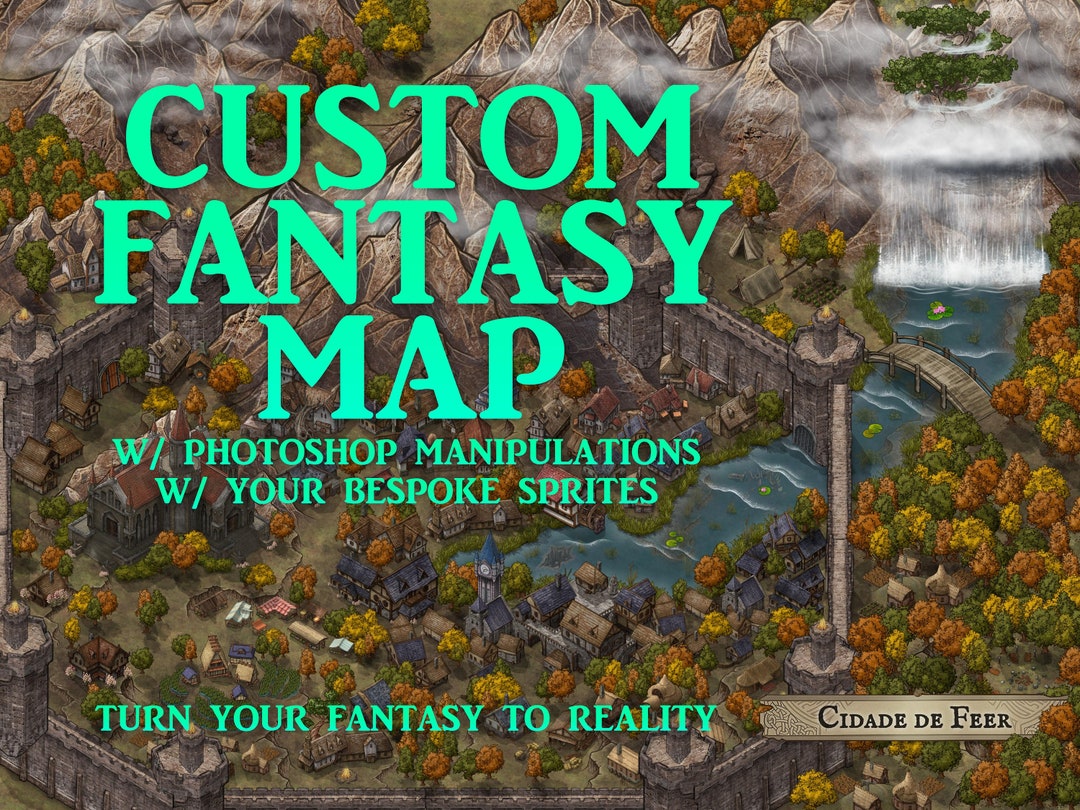 TEMP Bespoke Fantasy Campaign Map for Dungeons and Dragons and More ...