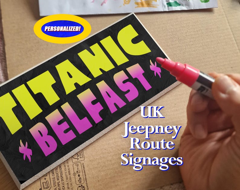Philippine Jeepney Sign Titanic Belfast Hand Painted Gift, Home, Office ...