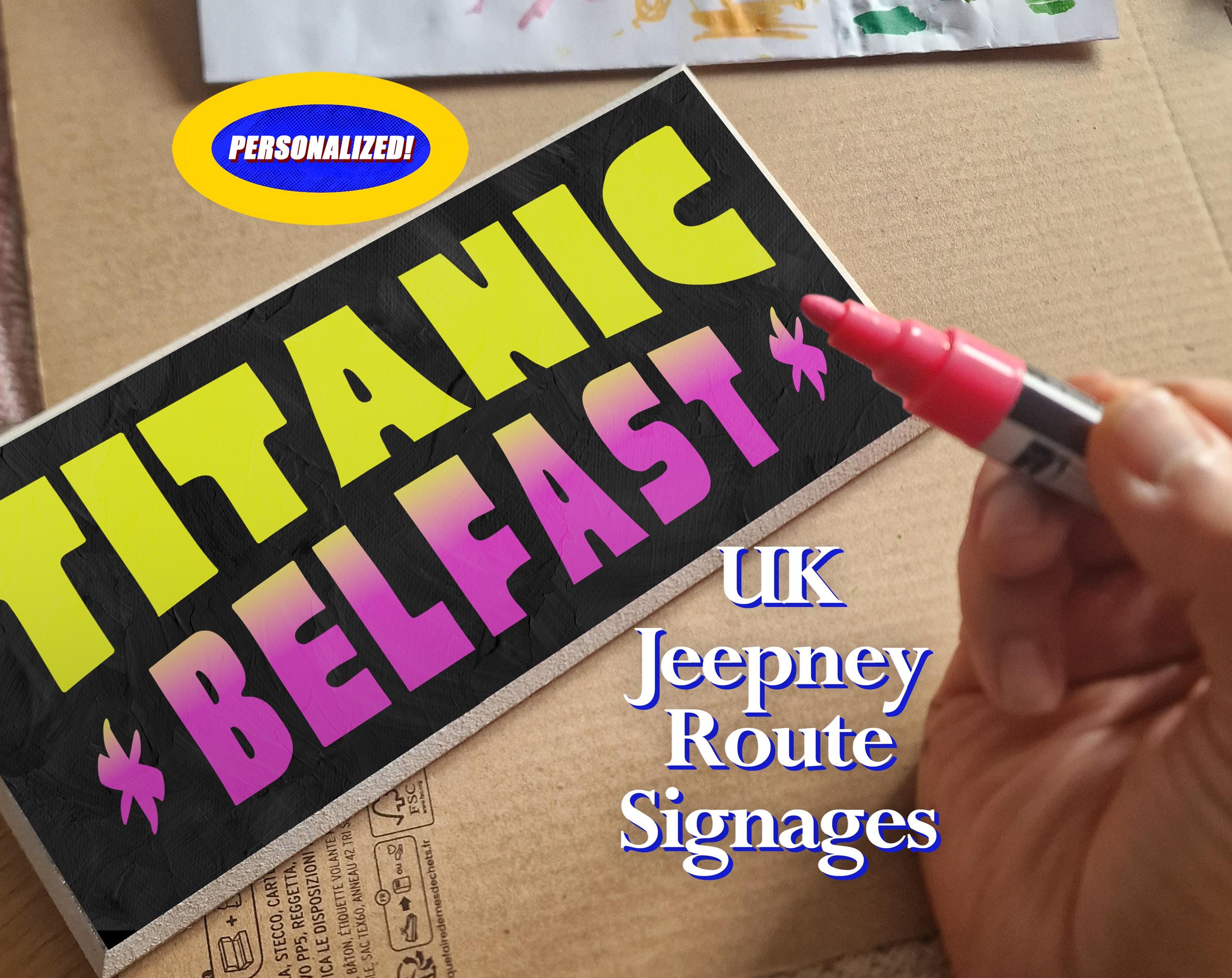 Philippine Jeepney Sign Titanic Belfast Hand Painted Gift, Home, Office ...