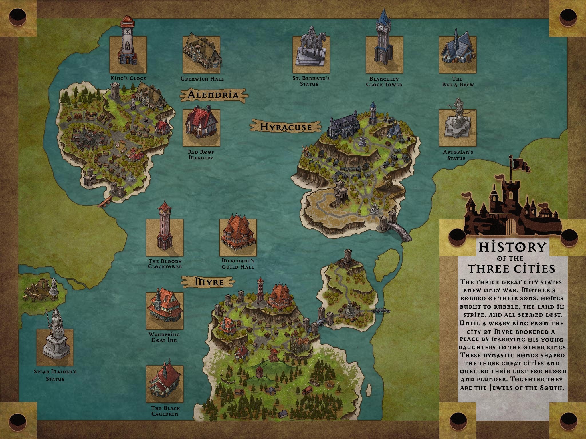 TEMP Bespoke Fantasy Campaign Map for Dungeons and Dragons and More ...