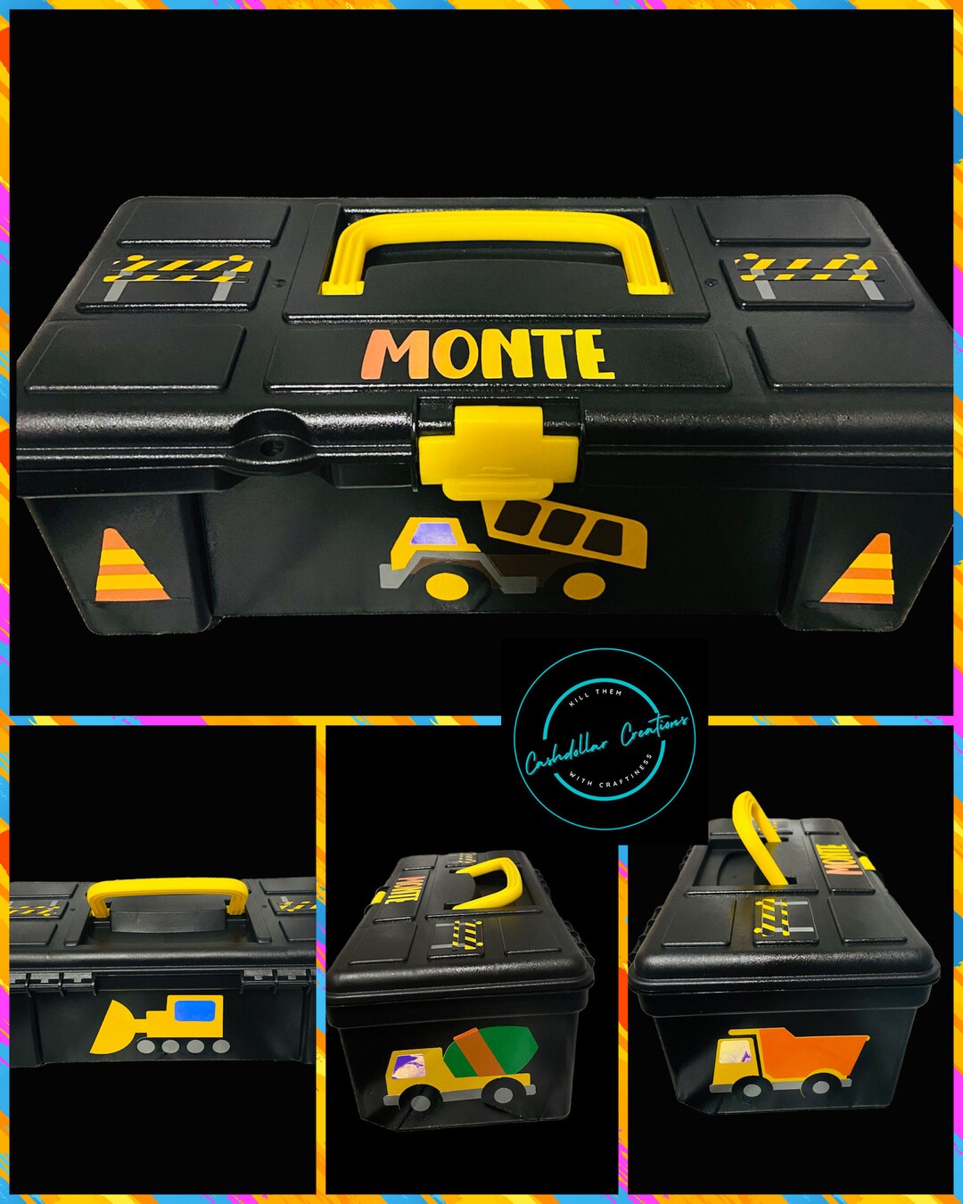 Personalized Kids Carrying Case, Themed Accessory Case, Custom Toy Box ...