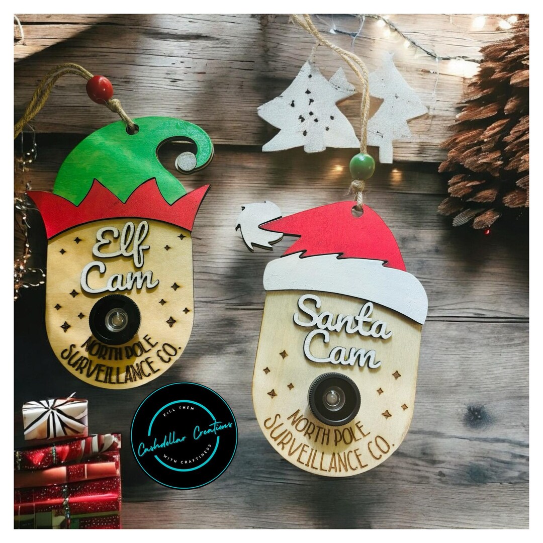 Santa Cam Ornament, Elf Cam, Santa Security Camera, Elf Surveillance ...