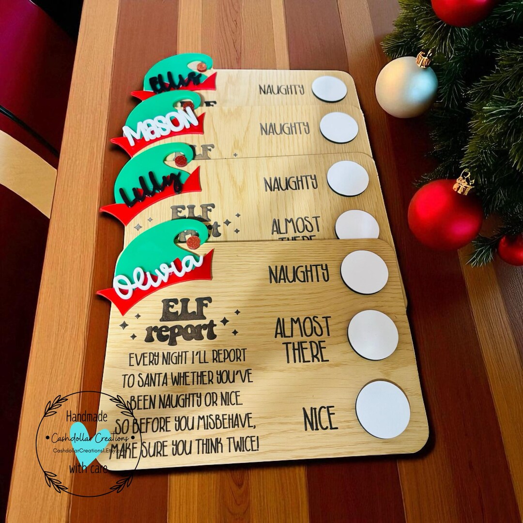 Personalized Elf Report Board for Kids | Naughty or Nice Behavior Chart ...