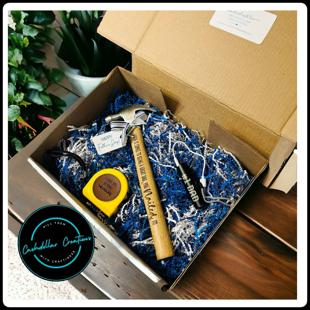 Personalized 3-piece Tool Gift Set, Custom Gift Set for Dad, Father's ...