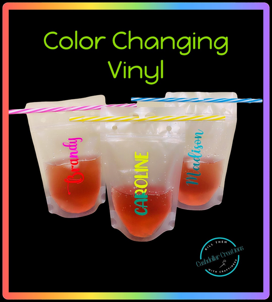 Personalized Color-changing Drink Pouches, Party Favors, Bachelorette ...