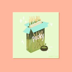 Pocky Art Prints Set of 4 Cute Snack Art Prints Asian Snacks Print ...