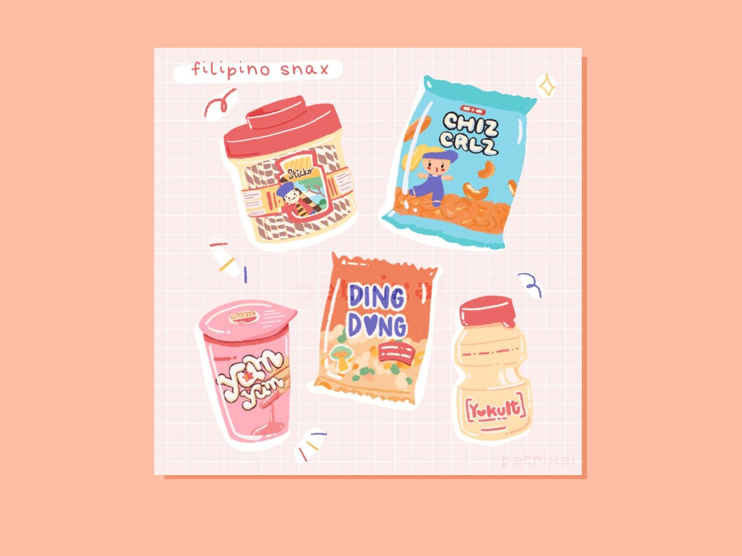 Cute Filipino Snacks Art Print Asian Snack Art Print Pinoy Snack Print ...