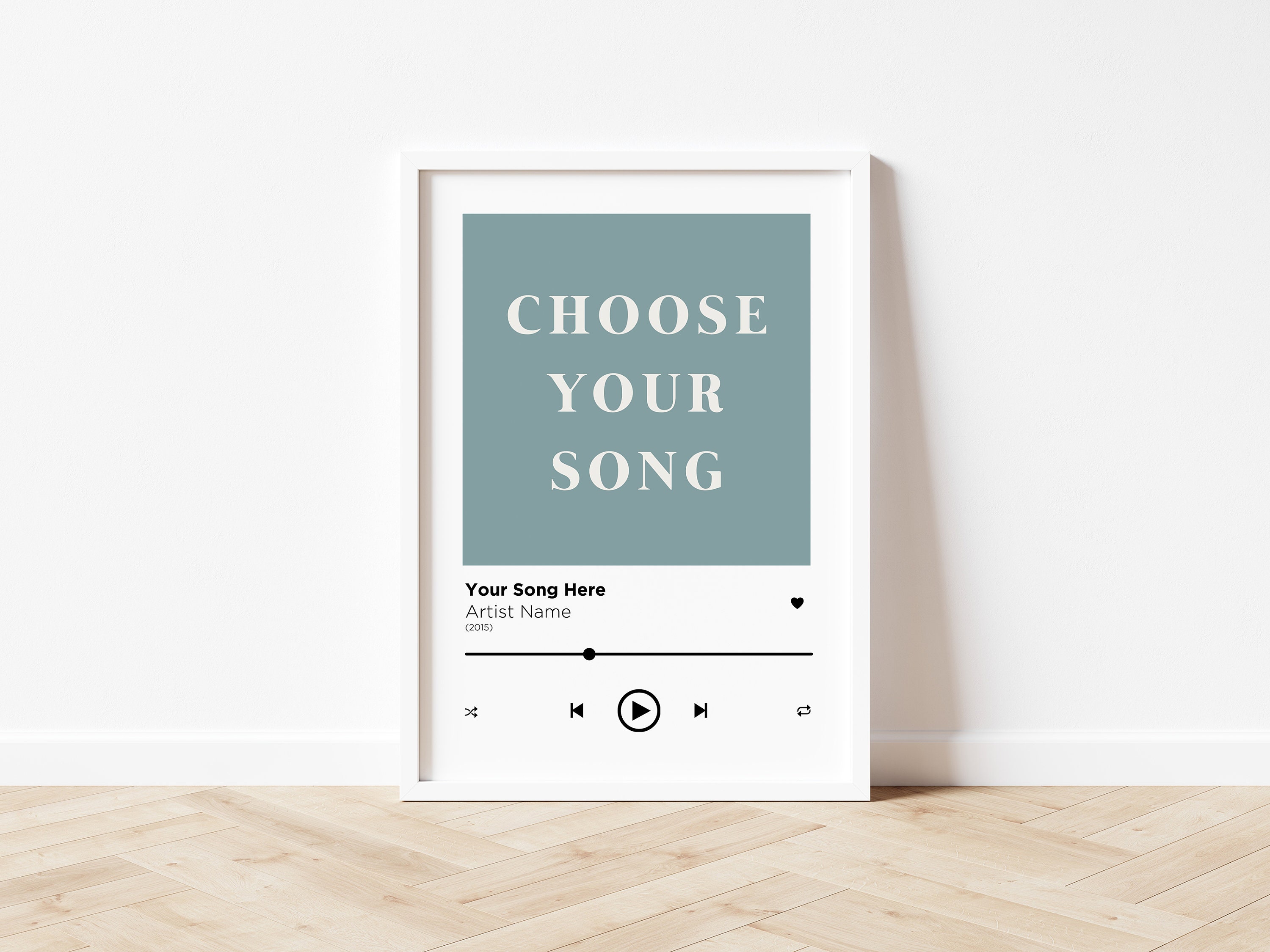 Choose Your Song Poster Print CUSTOM Spotify Music Song Art | Etsy UK