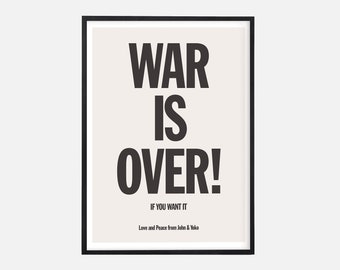 War is Over Poster | Etsy
