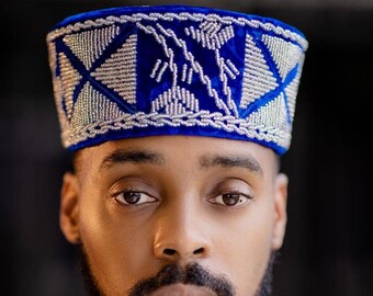 Aso Oke Cap, Yoruba Fila Hat, Wedding Cap, Traditional Fila Cap ...